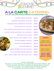 Holiday Menu - Toulouse Gourmet